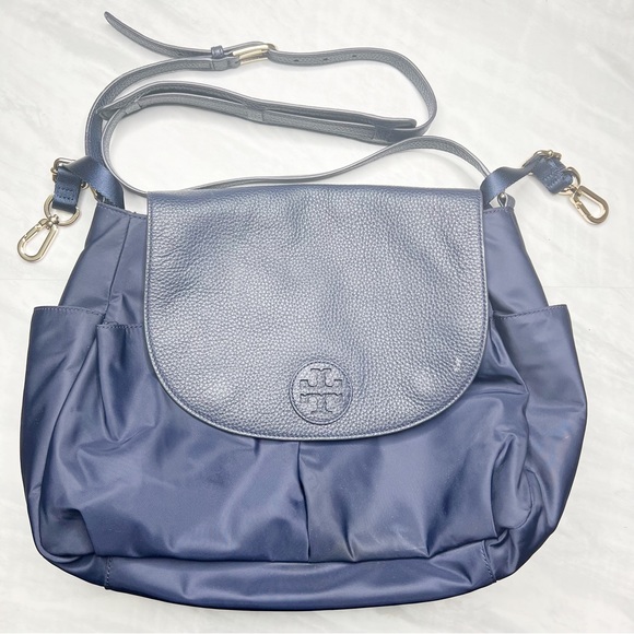 Tory Burch | Bags | Tory Burch Navy Nylon Diaper Bag | Poshmark